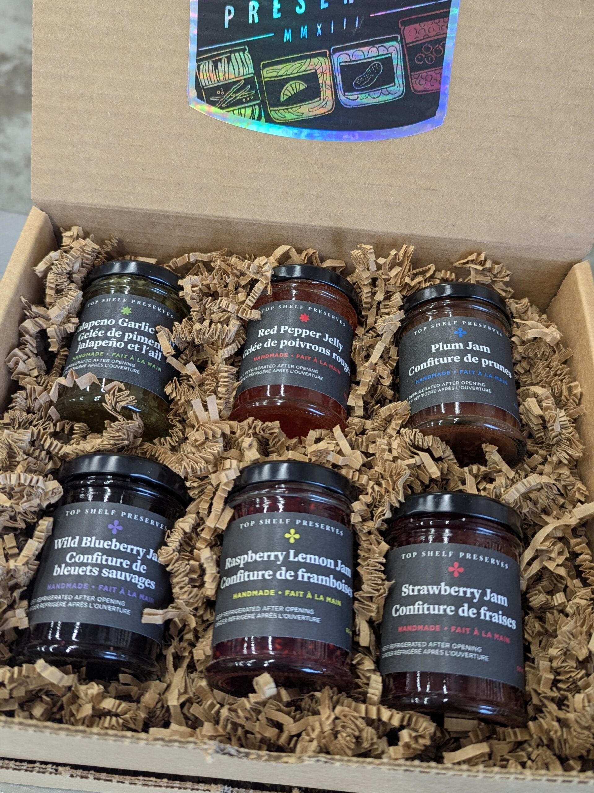 Gift Box – jam and jelly sampler - Top Shelf Preserves